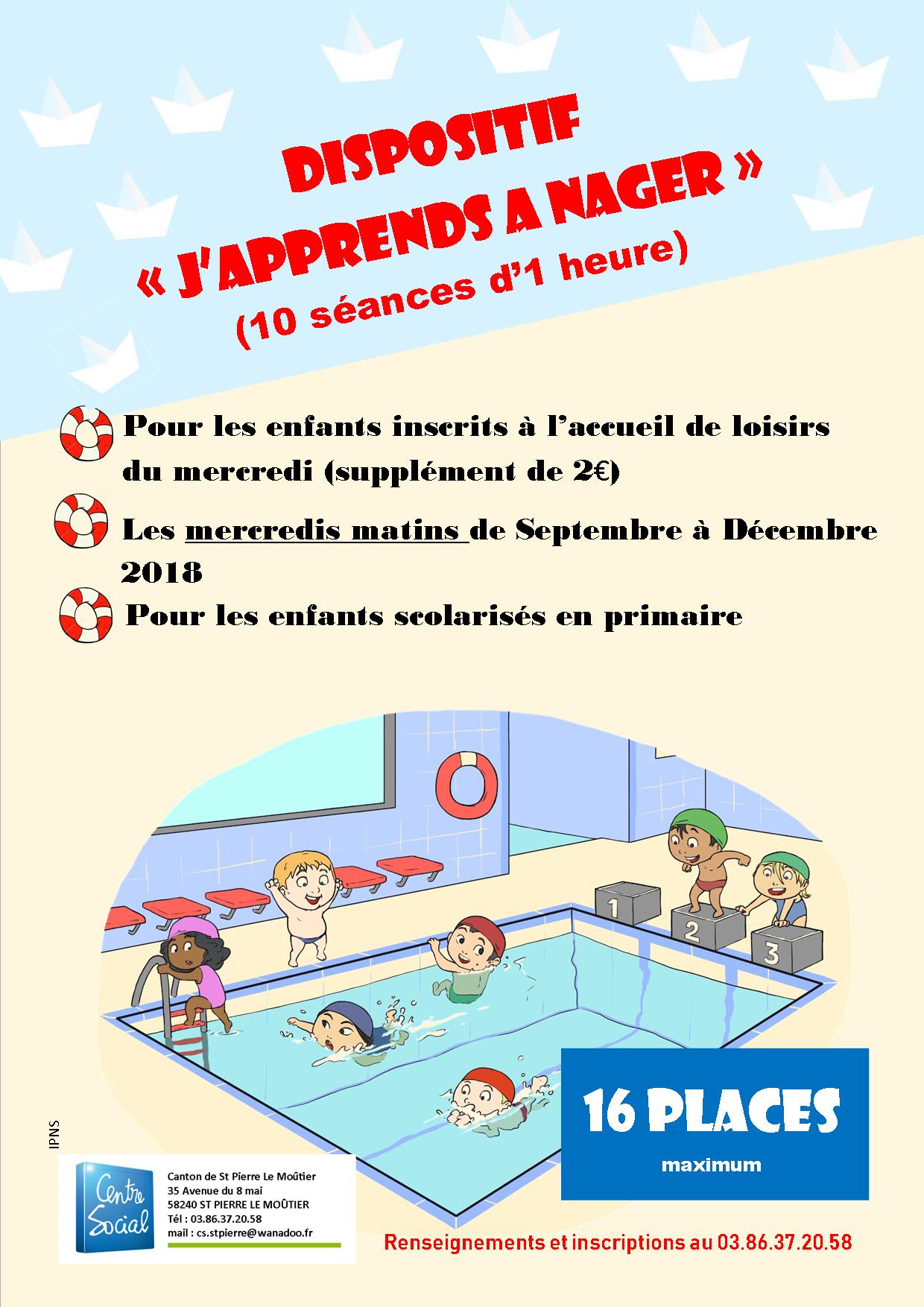 DISPOSITIF "J'apprends à nager" - Centre Social du canton de St Pierre ...