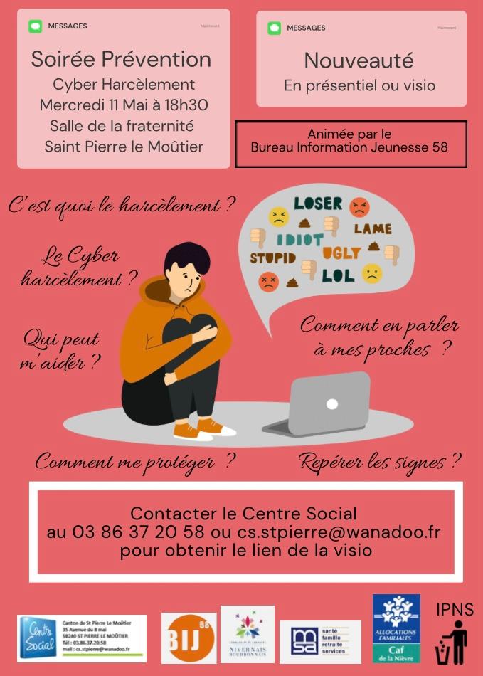 Soirée Prévention - Cyber Harcèlement - Mercredi 11 mai - Centre Social ...